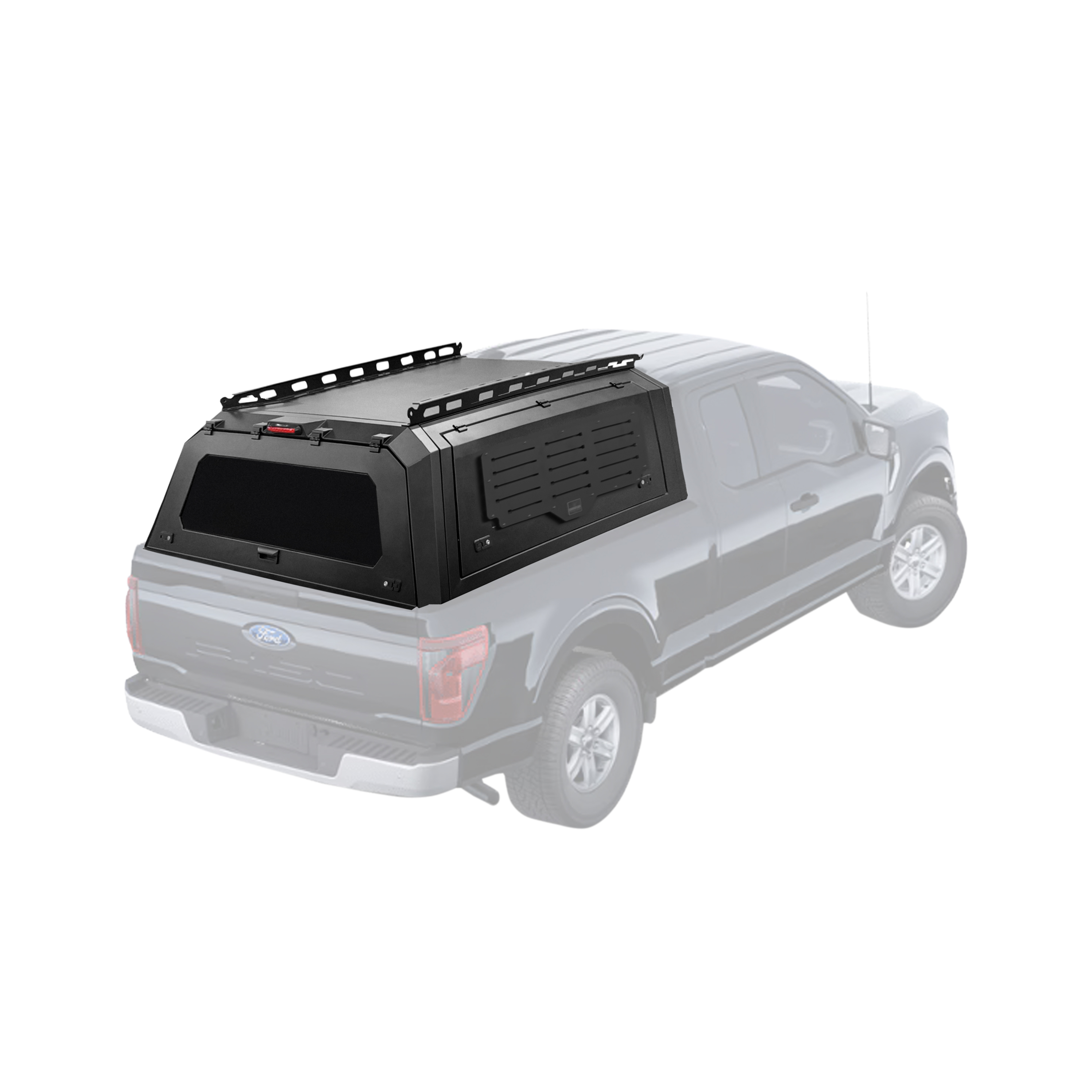 Ford F150 Double Cabin Pickup Aluminum Canopy - Camouflage